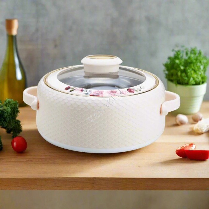 Termopott Nayasa Coral 2,0L cream klaasiga kaas - vanakivi.ee