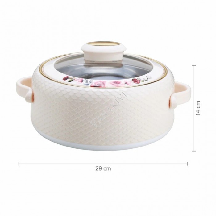 Termopott Nayasa Coral 2,0L cream klaasiga kaas - vanakivi.ee